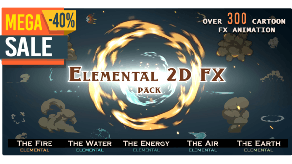 Elemental 2d Fx Pack 300 Elements V 05 9673890 Advope Store